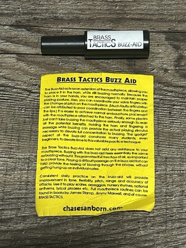 Brass Tactics Buzz Aid Trumpet Practice Teaching Device Tool Chase ...