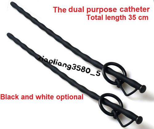 Dual Purpose Male Soft Silica Gel Urethral Sounding Stretching Dilator ...