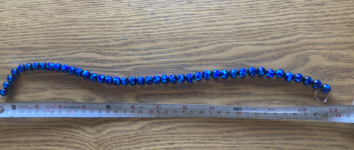 Japan Okinawa Firefly glass blue series beads 12mm length 40cm ‎hotaru ...