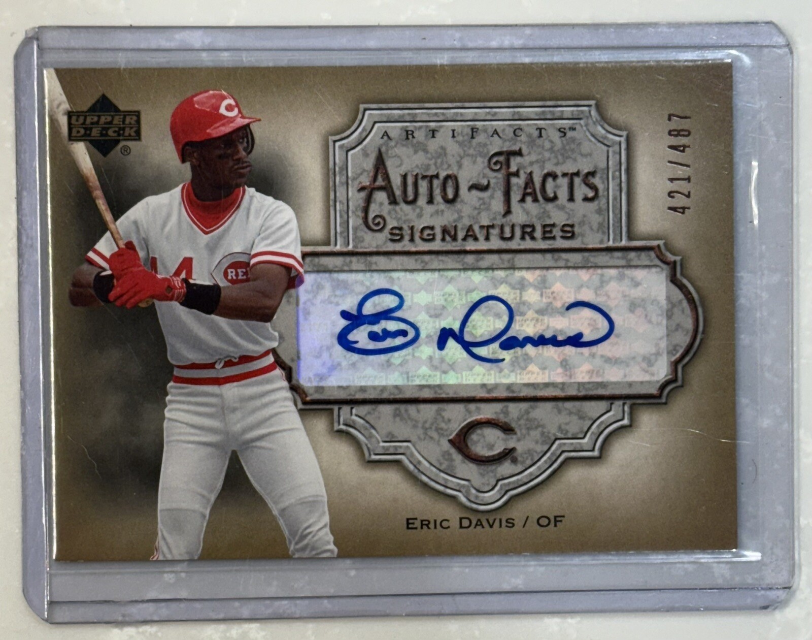 2006 Upper Deck Artifacts #AF-ED Eric Davis Auto-Facts Signatures #/487 ...