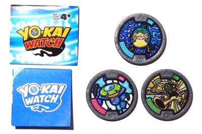 Yo-Kai Watch Medal Medallion Shrook Walkappa Steppa USA Hasbro Yokai ...