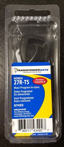 Honda Transponder Key Blank 27R-T5 security - Program in store - New ...