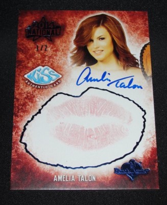 2014 Benchwarmer AMELIA TALON National Blue Foil KISS Auto/2 PLAYBOY ...