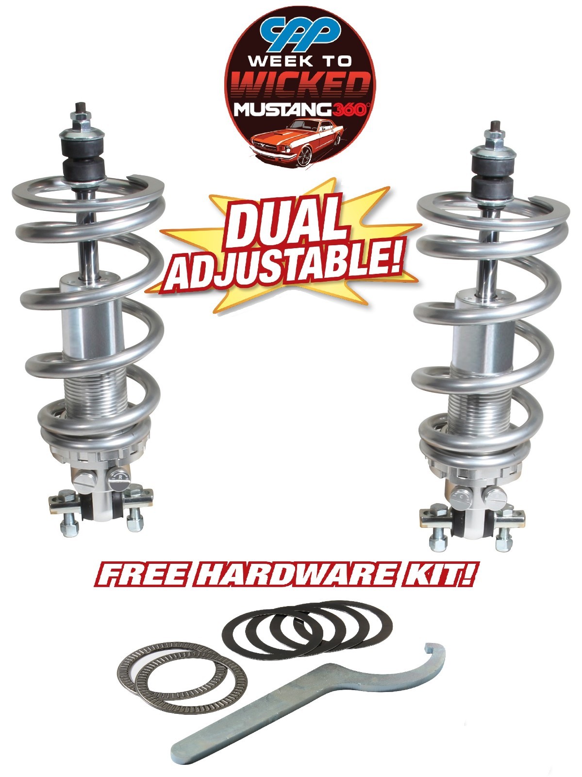 1964-70 Ford Mustang Coilover Conversion Kit Double Adjustable Coil ...