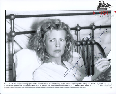 Kim Basinger signed B&W Movie Promo Photo JSA COA Vintage Inscribed ...
