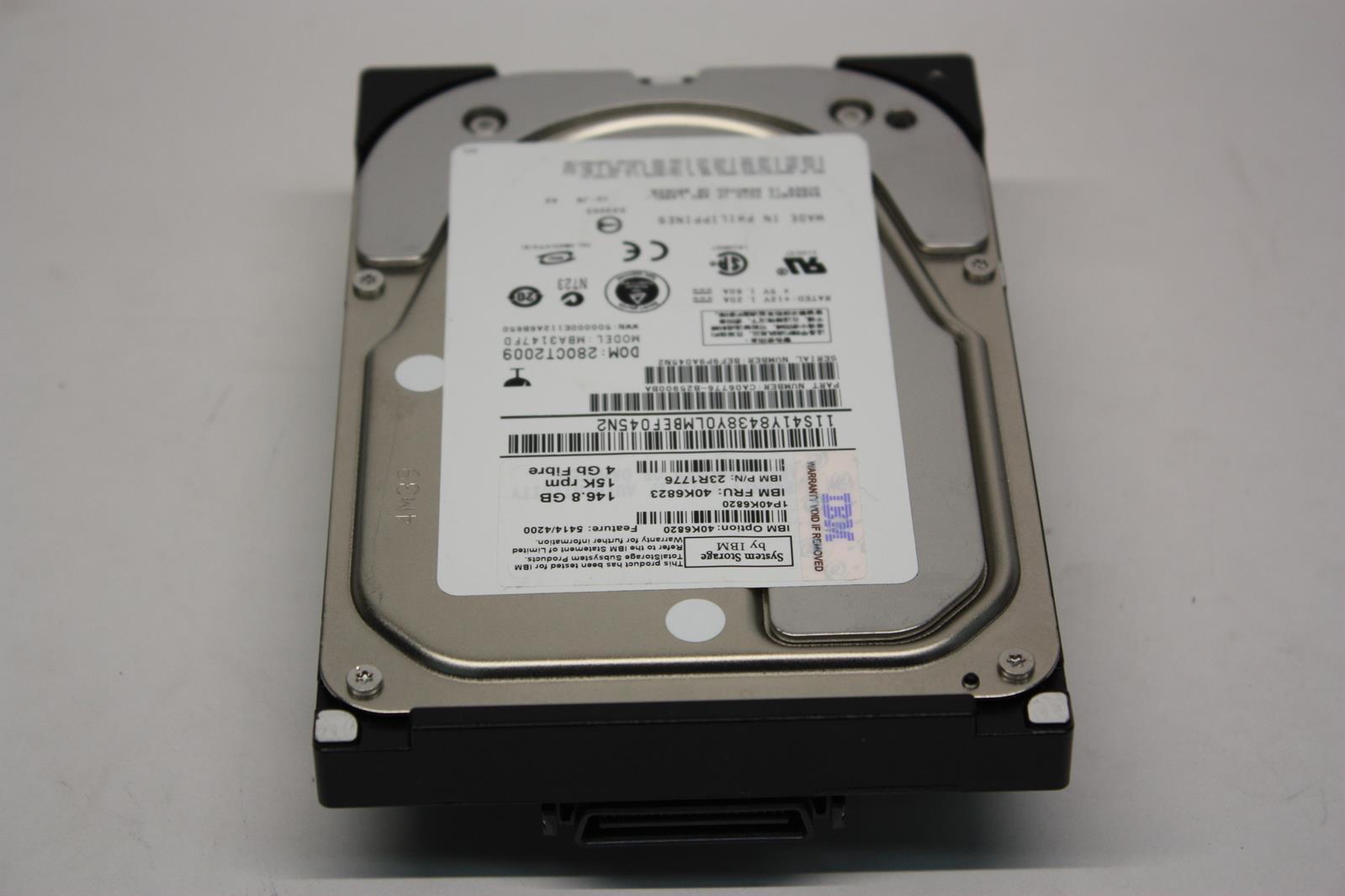 10-PACK IBM 41Y8438 40K6823 23R1776 40K6820 146.8GB 15K RPM 4 GB FIBRE ...