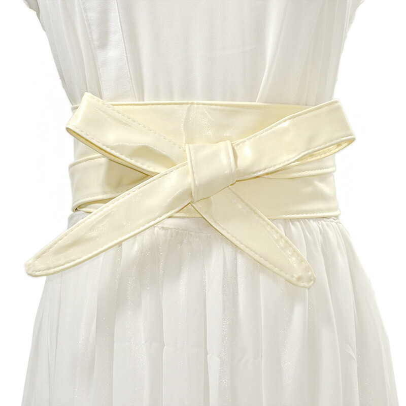 Women Waistband Bowknot High Waist Corset Belt Wide Sash Ribbon Tie ...