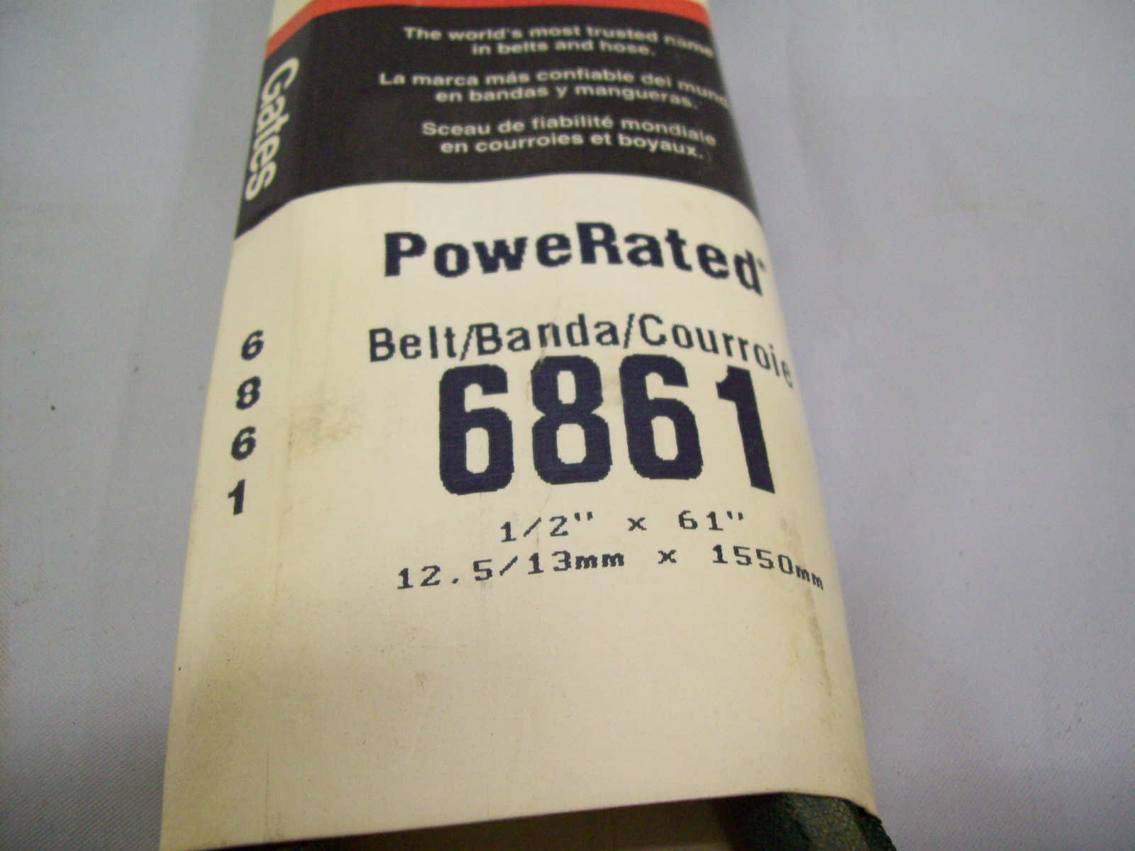 GATES V- BELT 6861GREEN 61 "X 1/2" POWER RATED LAWN MOWER | eBay