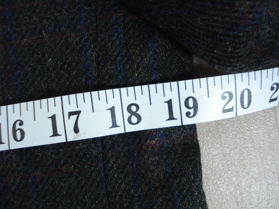 Crew Clothing Mens Tweed Blazer Jacket 40R Green 100% Wool Check 2 ...