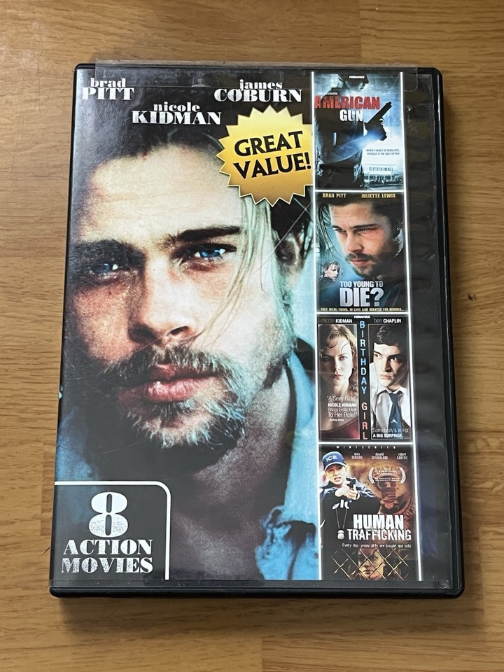 8 Movie Action Pack DVD Set Brad Pitt Nicole Kidman Matt Damon — | eBay