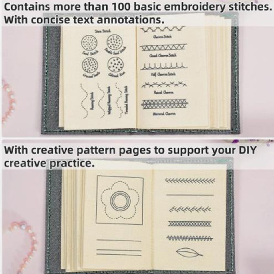 Embroidery Stitches Book High Density Linen Embroidery Books Stitch ...