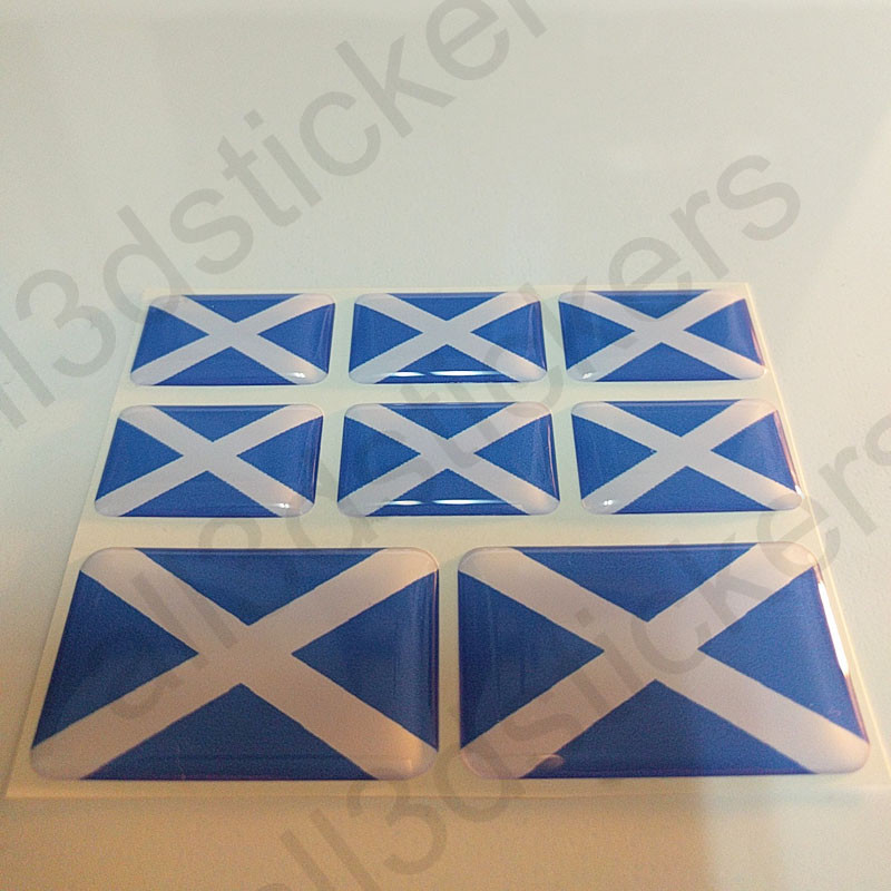 Sticker Scotland Resin Domed Stickers Scotland Flag 3D Vinyl Adhesive ...