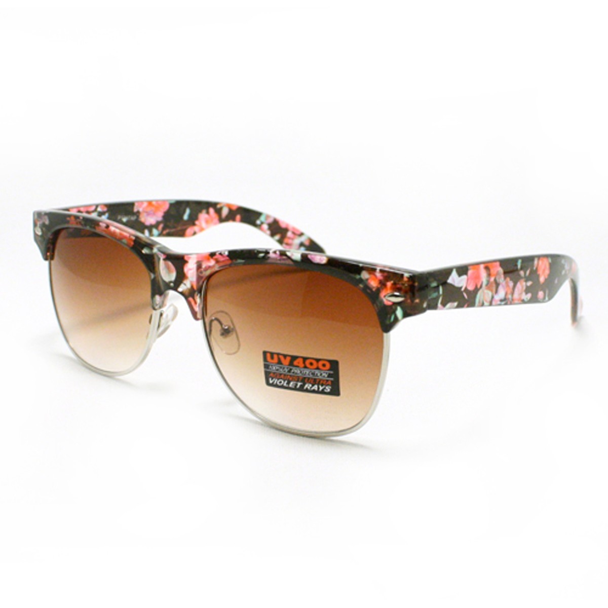 Flower Floral Print Sunglasses Womens Fashion Keyhole Square Frame | eBay