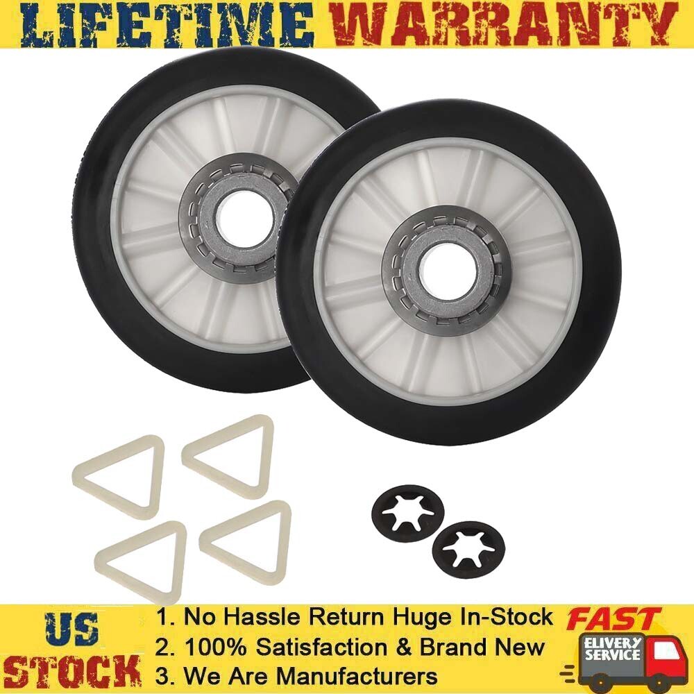 2PC 349241T Dryer Drum Roller Kit For Whirlpool Kenmore Amana AP3098345 ...