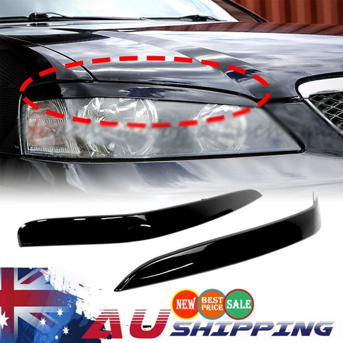 2x Head Light Eyelids Eyebrows Lid Black For Ford Falcon BA BF XR XR6 ...