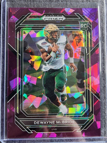 2023 Panini Prizm Draft Picks Dewayne McBride Purple Cracked Ice /149 ...