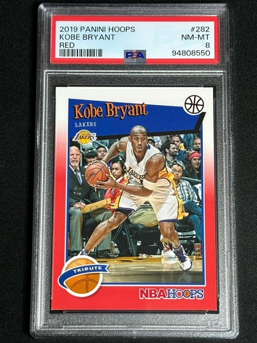2019 Panini NBA Hoops Tribute Red Kobe Bryant #282 PSA Graded Card ...