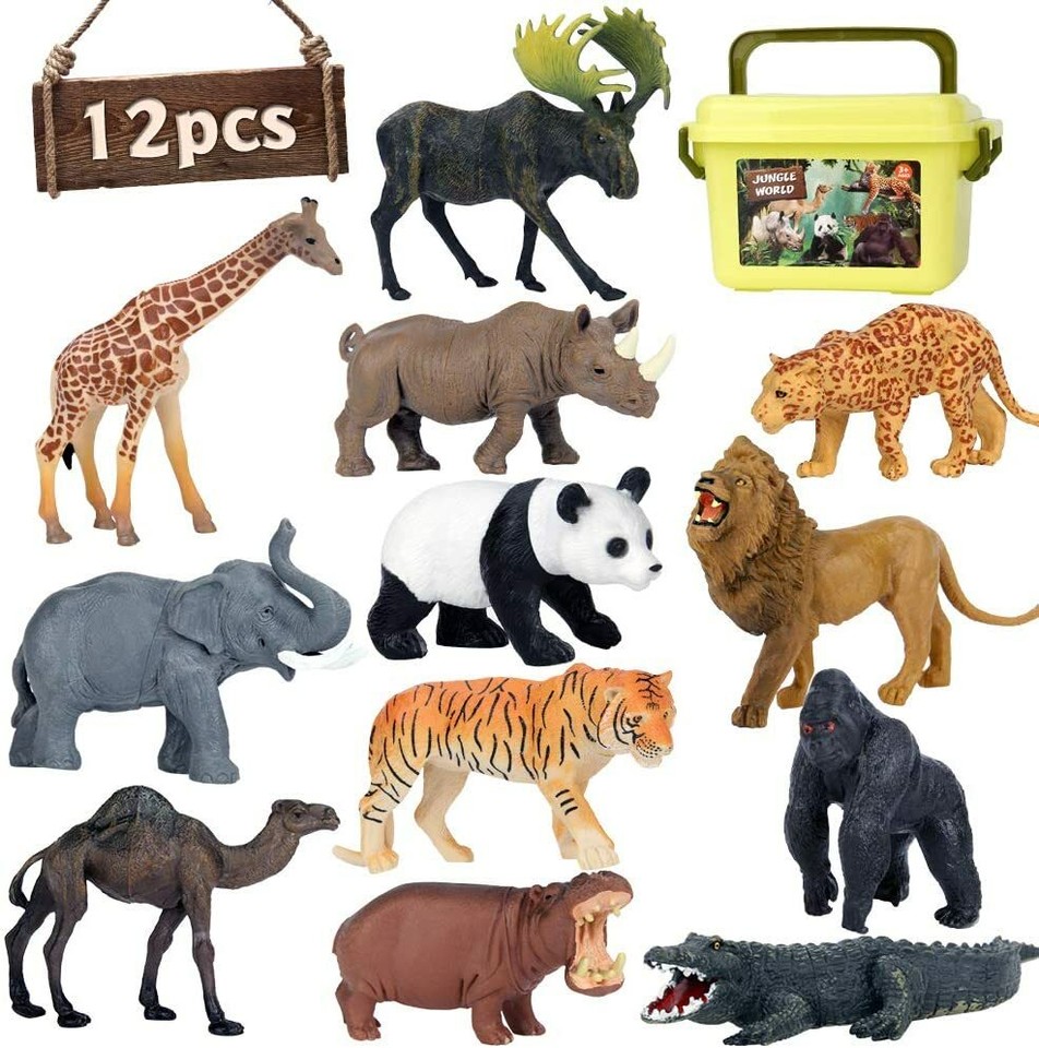 Animal Toy PVC Action Figure Doll Kids Model Toys Party Gifts 12pcs ...