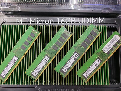 Micron MT 16GB ECC UDIMM RAM DDR4 3200MHz 2933MHz 2666MHz 2400MHz ...
