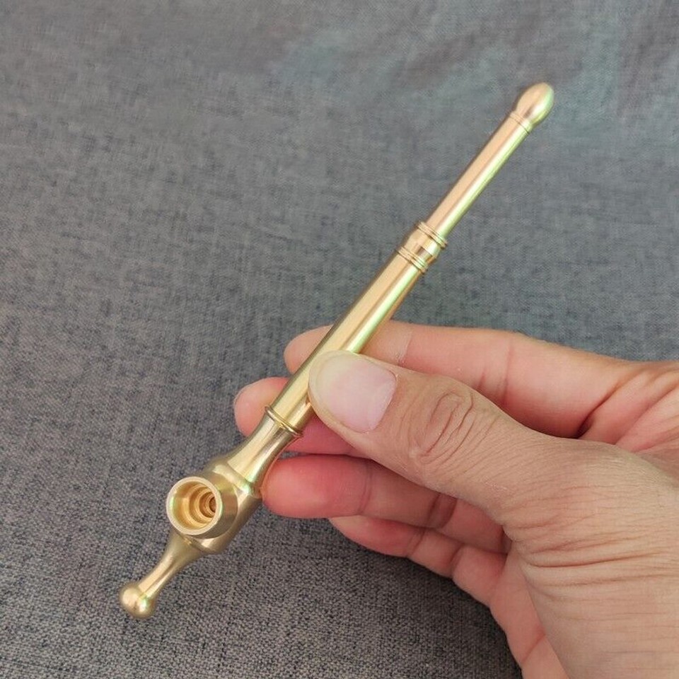Handmade Carving Brass Metal Smoking Pipe Chamber Tobacco Herb Smoking ...