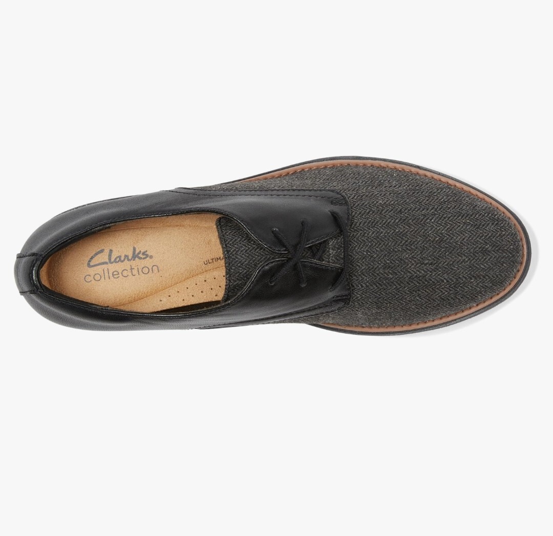 Clarks Shoe Women Loafer Black 10M Sharon Rae Wedge Oxford Lace Up ...