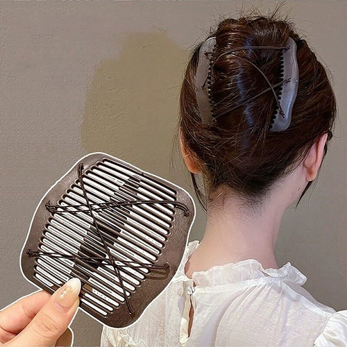 New Elastic Force Double Row Hair Comb For Women Vintage Insert Hair ...
