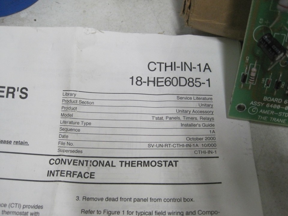 Trane BRD00968 Control Board | eBay