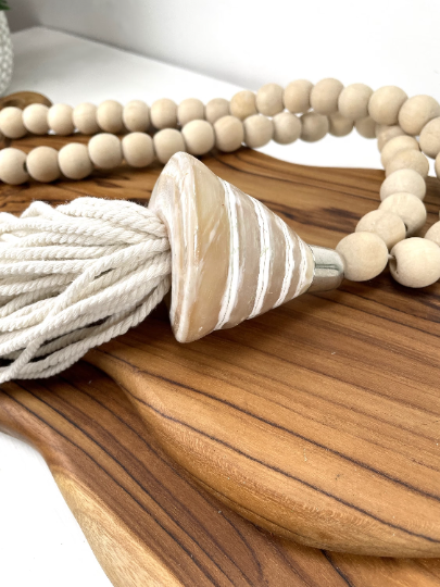 SEASHELL BEADED TASSEL, Boho Shell Garland, Decorative Shell Tassel, | eBay
