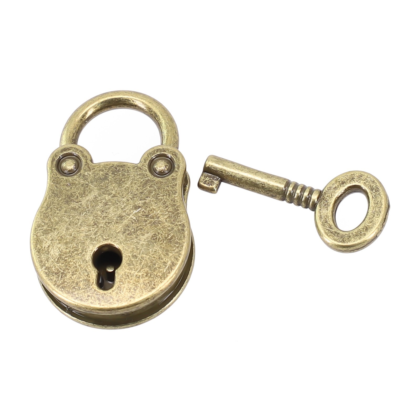 Retro Cartoon Bear Padlock Luggage Padlock Note Lock Buckle Bronze ...