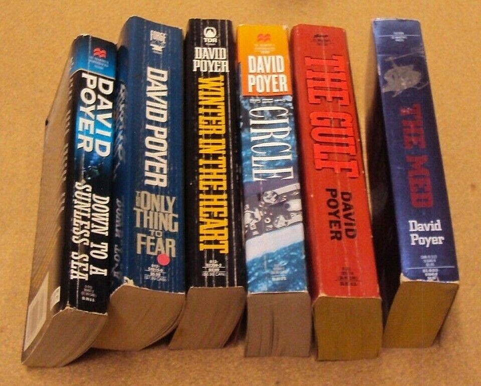 Lot 6 David Poyer PB Book The Med/Gulf/Circle/Winter In The Heart/Only ...
