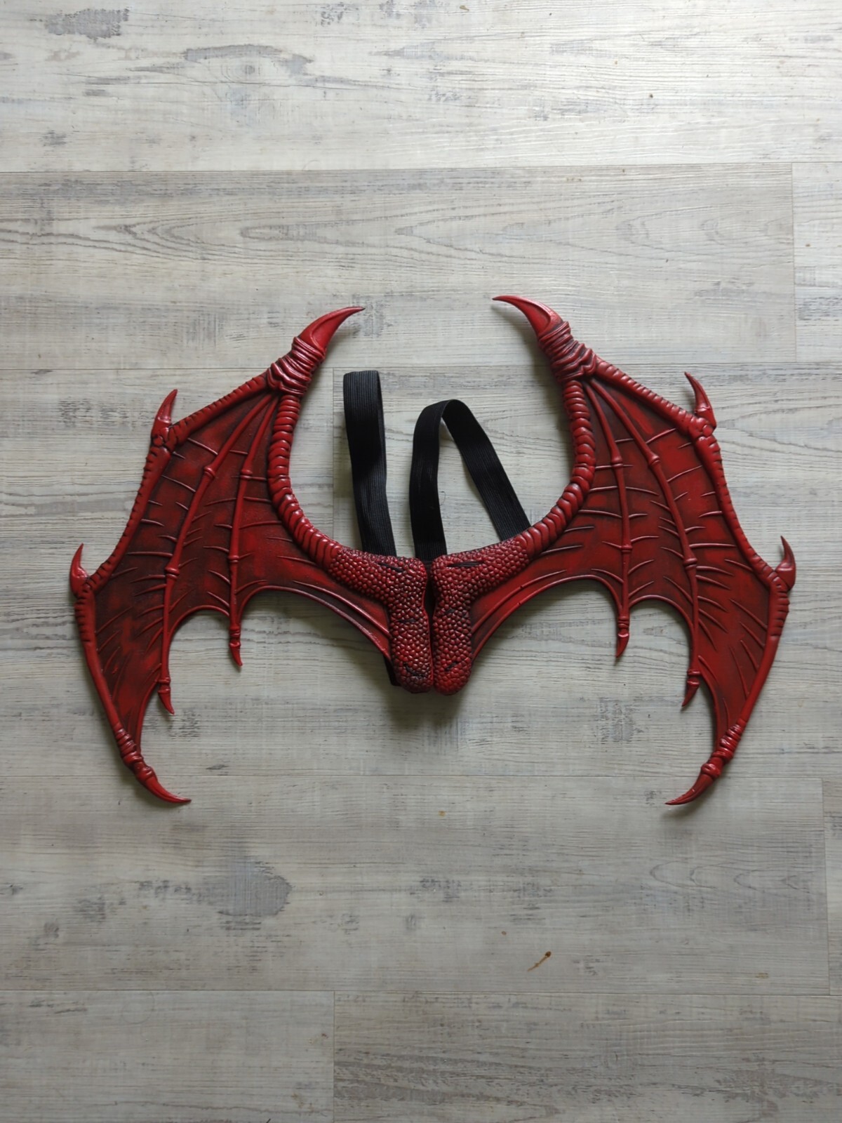 Red Gothic Dragon Bat Wings 24" Lrg Adult Game Throne… - Gem