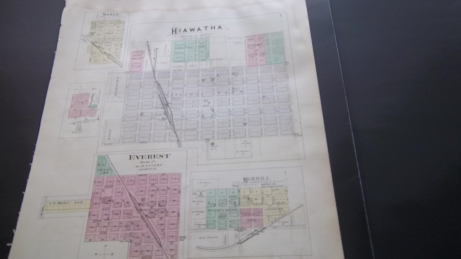 1887 HAND-COLORED MAP ANDERSON & BROWN COUNTY KANSAS PLAT MAPS | eBay