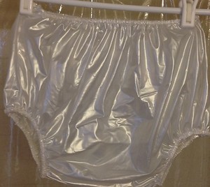 Frosty Clear Pearl White Plastic, Vinyl Pant, Adult Baby, Size Small | eBay