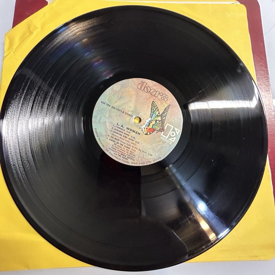 DOORS LA WOMAN LP EKS-75011 ~ CUT OUT EMBOSS ~ JIM MORRISON RIDERS ON ...