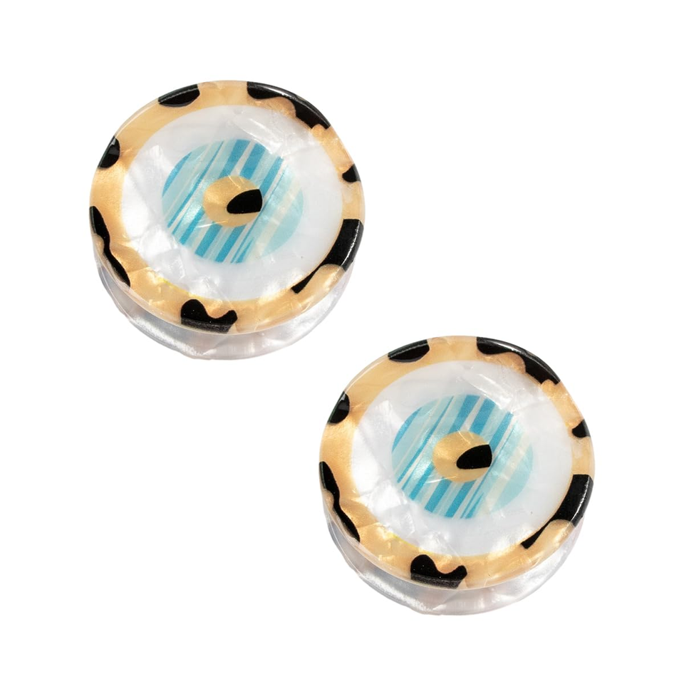 Circle Evil Eye Hair Clip,Pvc Hair Claw,Small Hair Clips for Women,Pack ...