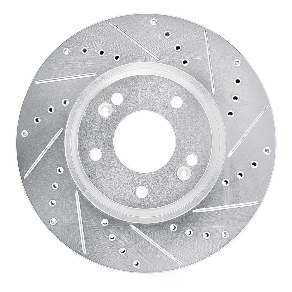 Disc Brake Rotor-Brake Rotor - Drilled And Slotted - Silver fits 2015 ...