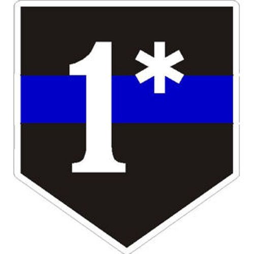 2 Inch 3M-Reflective One Ass Asterisk To Risk Thin Blue Line Police 1 ...