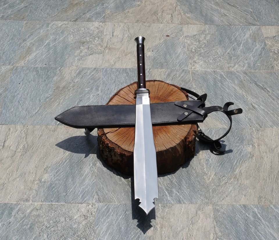 32."Unique Handmade Long Handle Double edged Dao Machete, Jungle ...