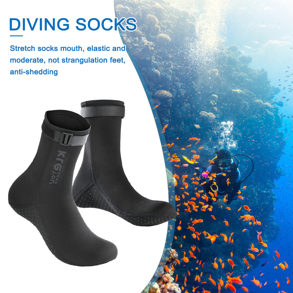 3mm Diving Socks Anti Slip Unisex Portable Neoprene for Men Women (M ...