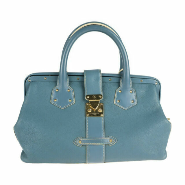 Louis Vuitton Angers Top Handle Bag PM Blue Leather for sale online ...