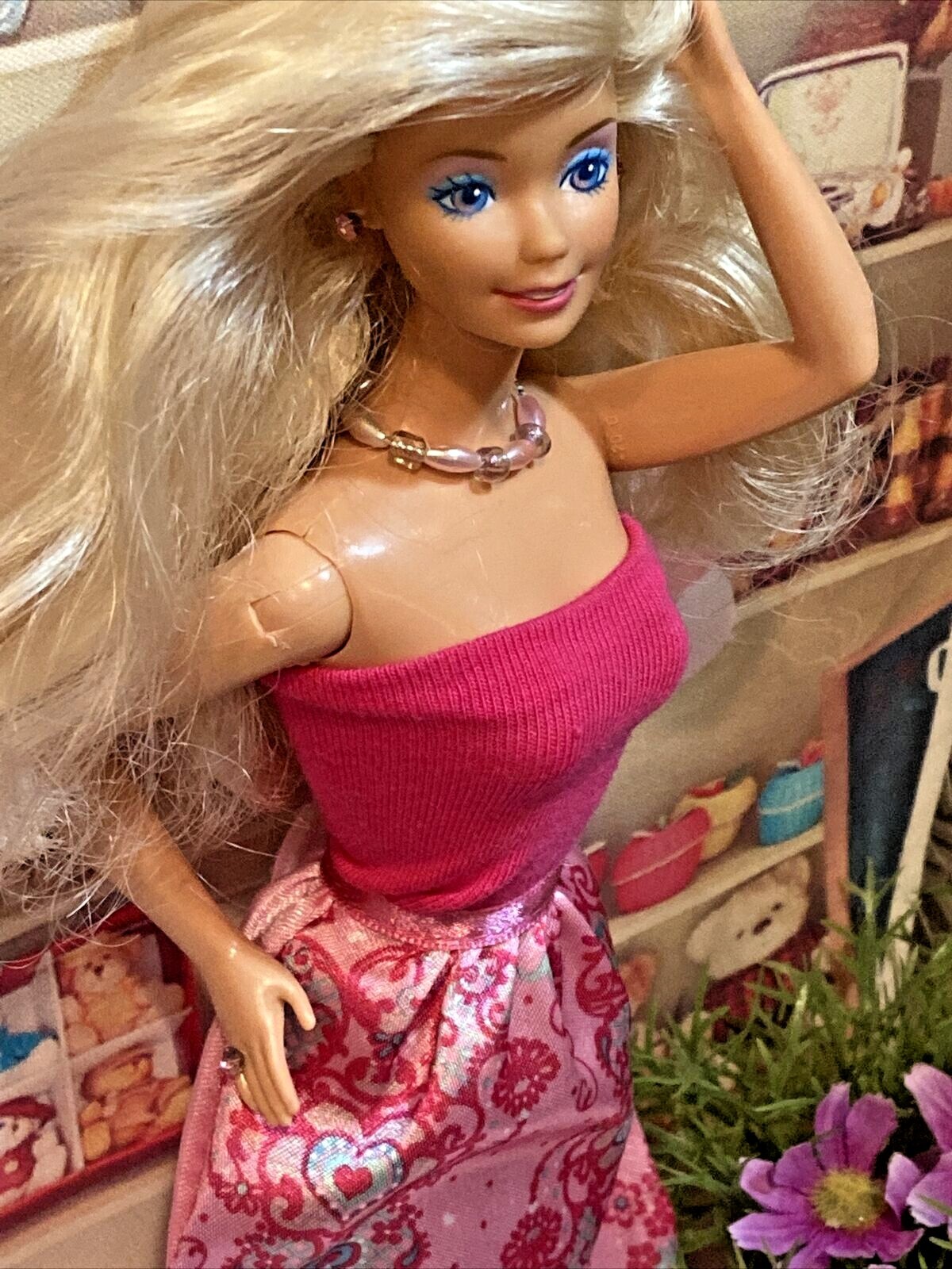 Vintage platinum blonde superstar Barbie face Sculpt Dressed w Jewelry ...