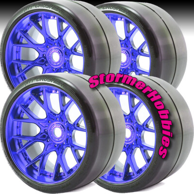 Sweep Racing SRC Monster Truck VHT Crusher Belted Slick Tires on Blue ...