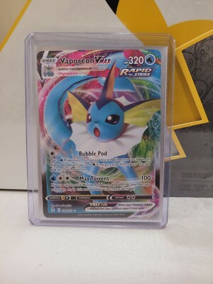 VAPOREON VMAX 030/203 Rapid Strike Evolving Skies Full Art Pokémon Pack ...