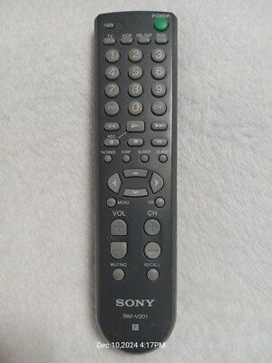 GENUINE Original Factory SONY TV REMOTE CONTROLLER RM-V201 VCR/TV/Cable/DVD | eBay