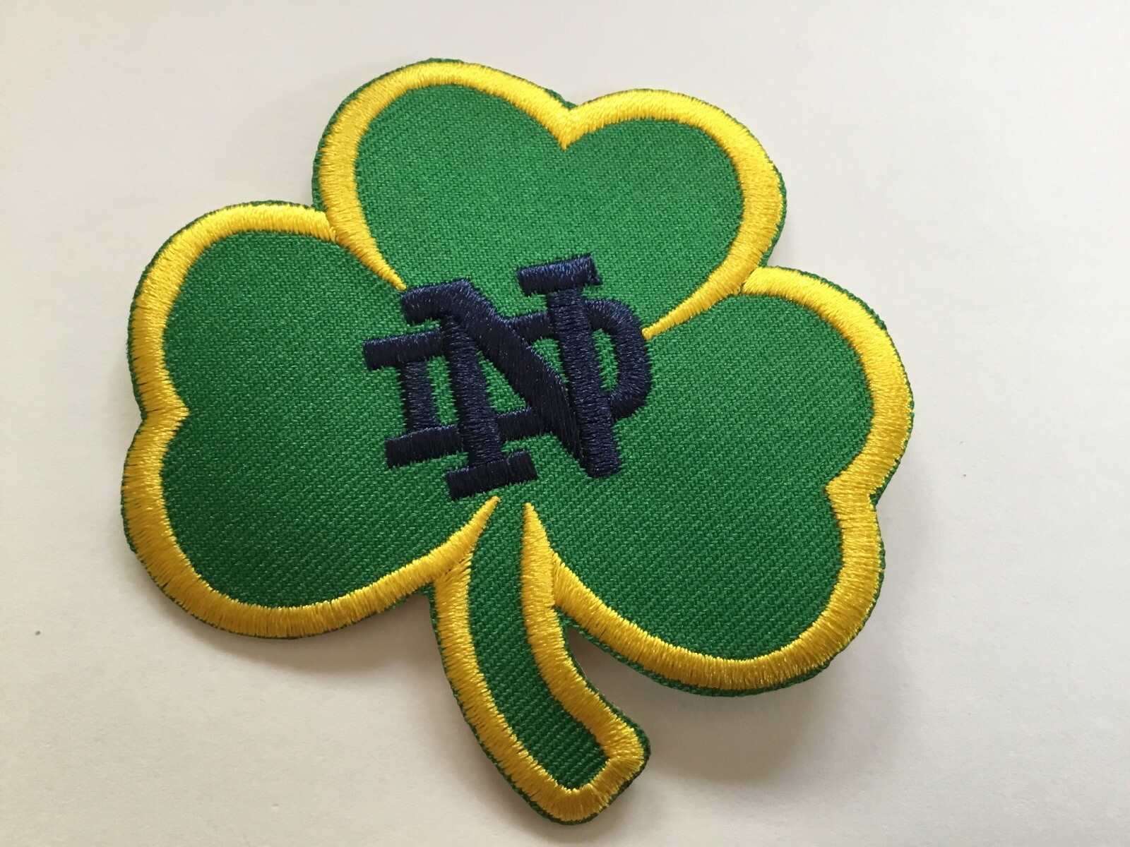 Notre Dame " Fightin' Irish' VINTAGE EMBROIDERED IRON ON PATCH 3” X 2. ...