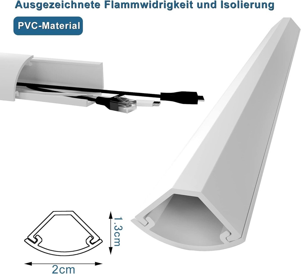 30cm TV Cable Wire Tidy Cover Wire Hide SELF ADHESIVE Trunking PVC ...