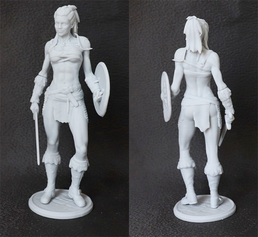 1/24 resin figures model Fantasy Female Warrior Unassembled Unpainted ...