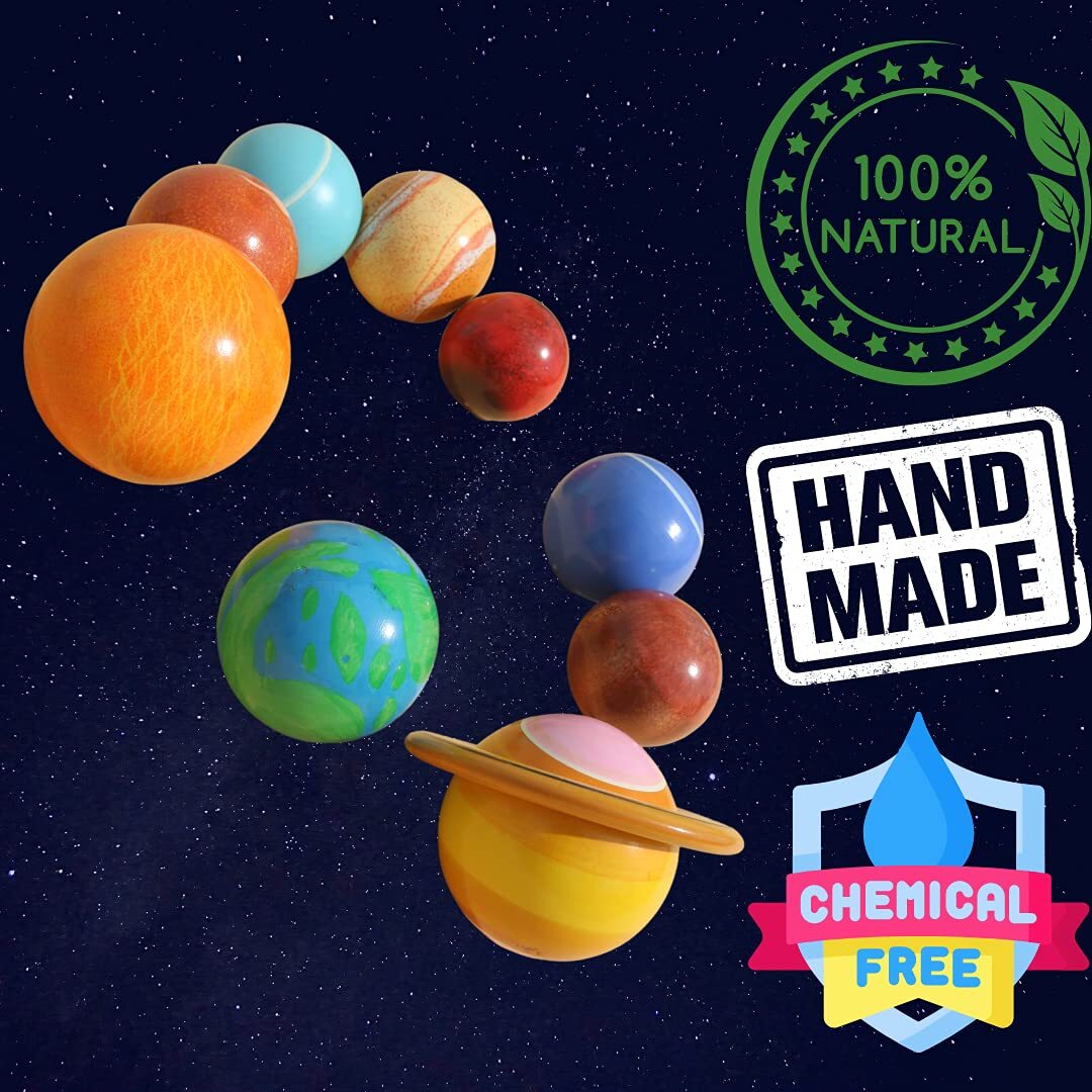 Kids Diy Wooden Science Toys Kit Three Planets Moving 3D Funny Child