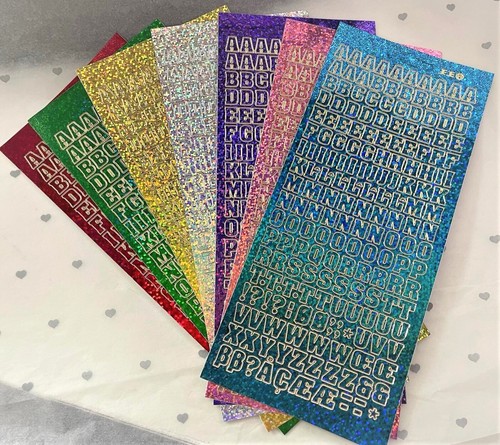 Peel Off Stickers - DIAMOND ALPHABET Holograph letters Christmas - 7 ...