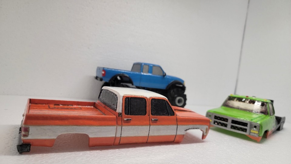 SCX24 SQUAREBODY CHEVY K30 Bed/CAB 155mm Wb DIY HARD BODY 4 AXIAL ...